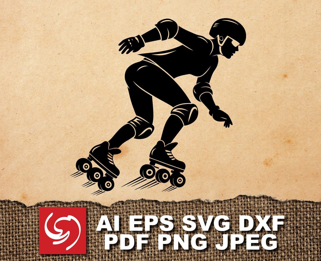 PNG SVG File Roller Skater Girl Woman Sport Helmet Logo Sign - Etsy