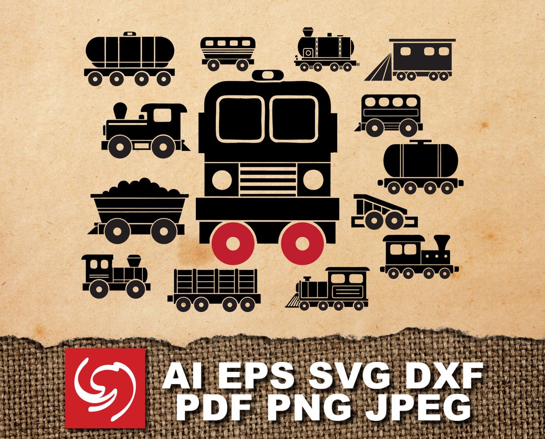 SVG Train Rail Railway Mine Car Wagon Pit DIY Gift Doodle Clipart Shape ...
