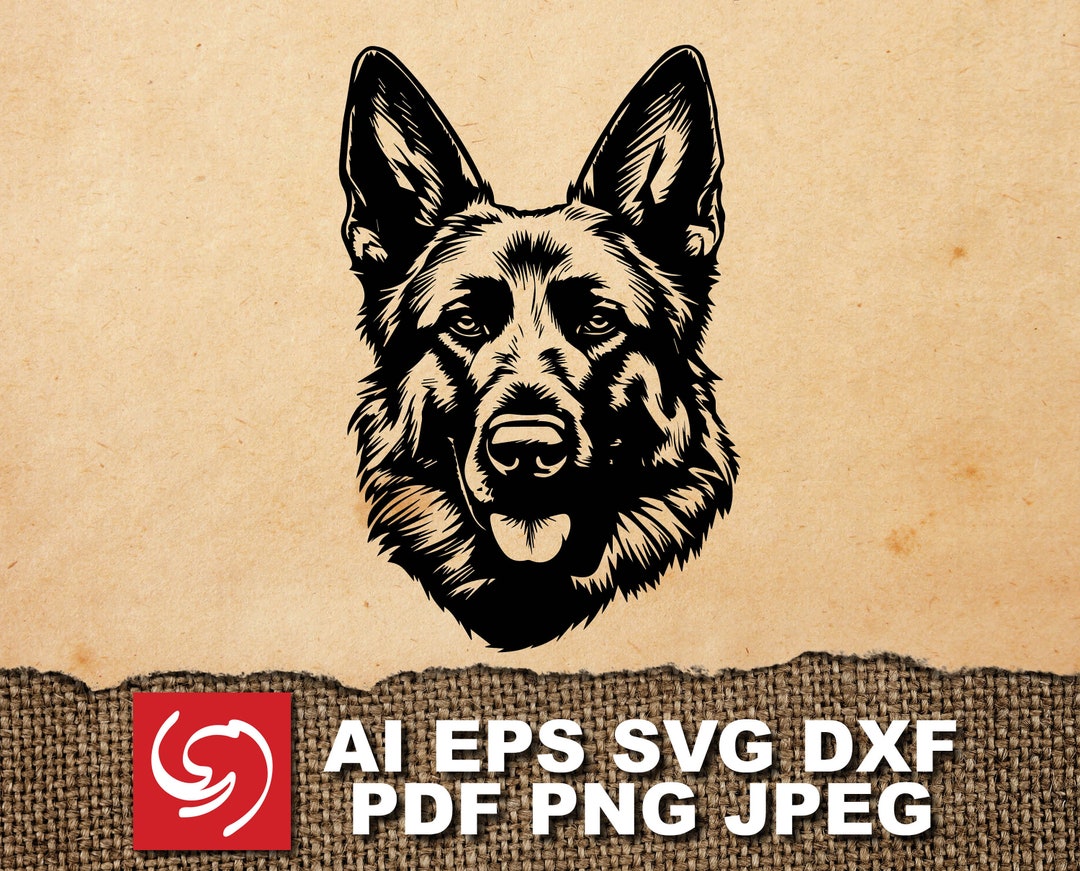 SVG Dog German Sheppard Animal Vector Graphic Silhouette Shape Clipart ...