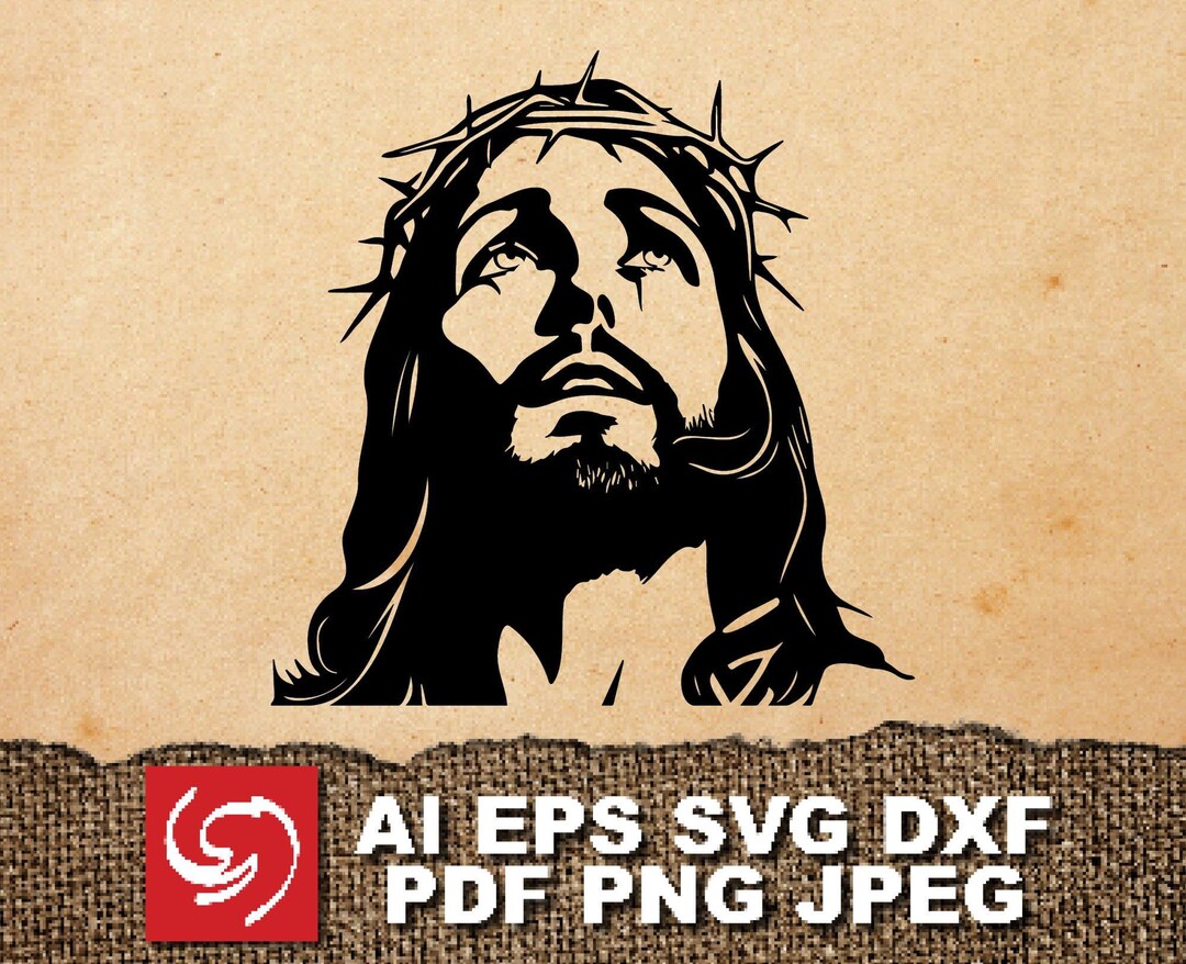 SVG Jesus Christ God Thorn Crown Vector Graphic Silhouette Shape ...