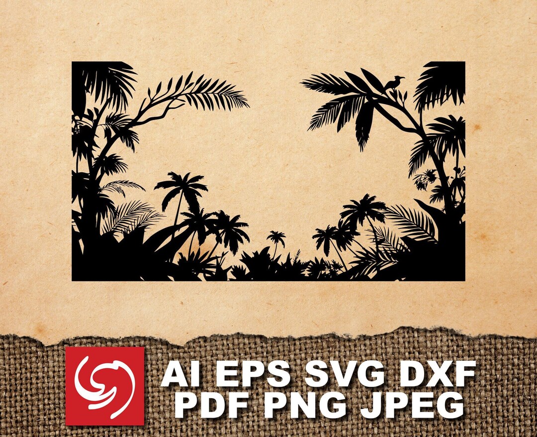 PNG SVG File Jungle Pine Tree Canvas Frame Adventure Travel - Etsy UK