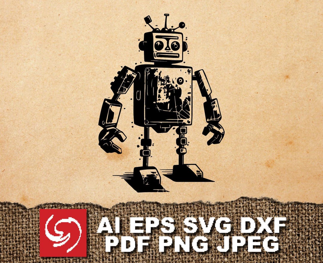 PNG SVG File Robot Cyborg Monster Alien Vector - Etsy