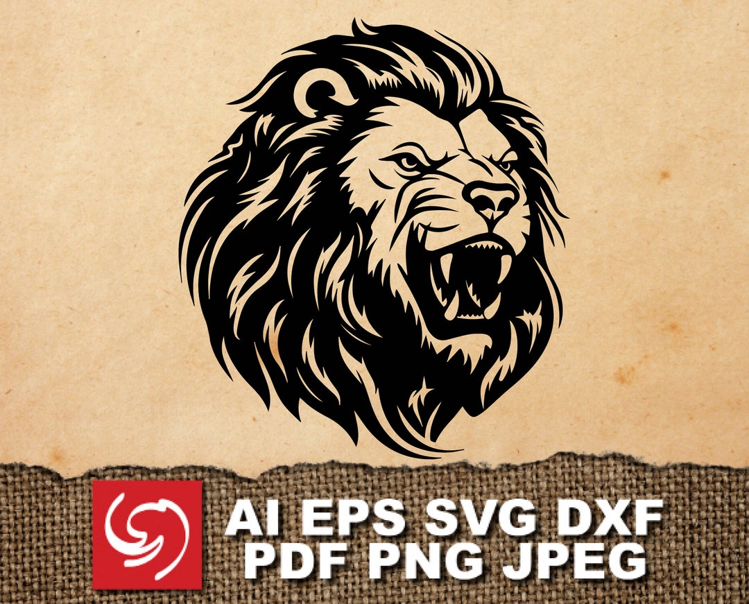 DOWNLOAD Lion Jungle Safari Animal Vector Graphic Silhouette Shape ...