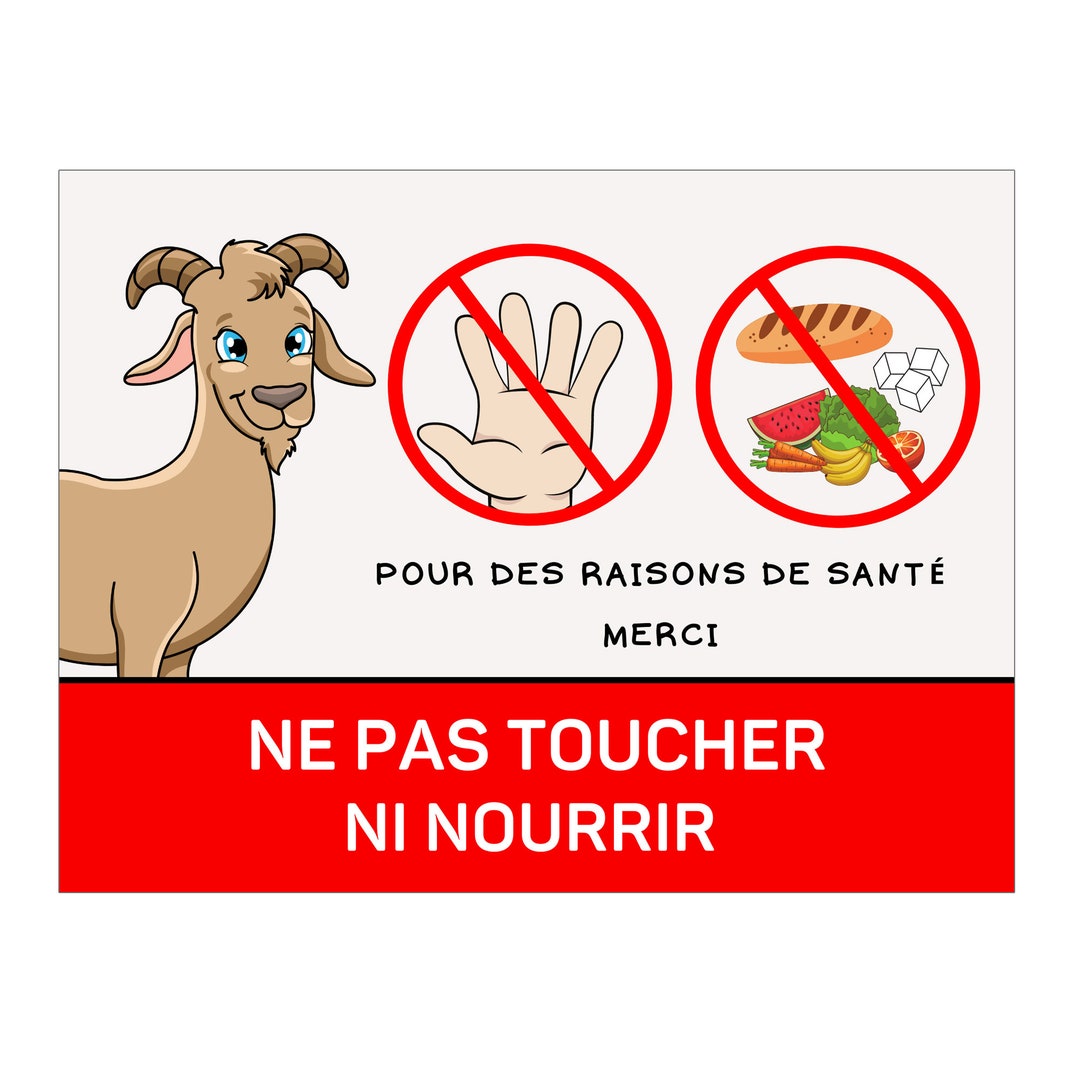 Plate Do Not Touch or Feed Goats Sign Do Not Feed Farm Animals - Etsy