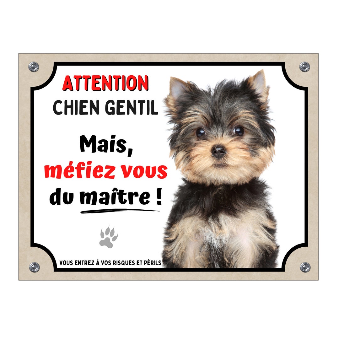 Yorkshire Humor Plaque Sign Beware of the Nice Dog Beware of the Master ...