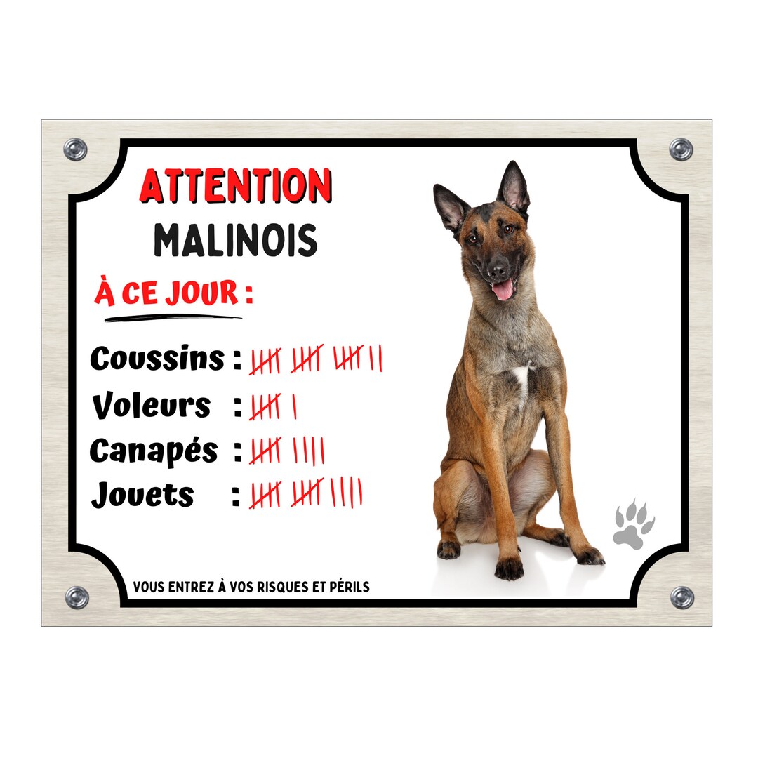 Malinois Plaque Humor to This Day Funny Panel Watch Out for the Dog Fun ...
