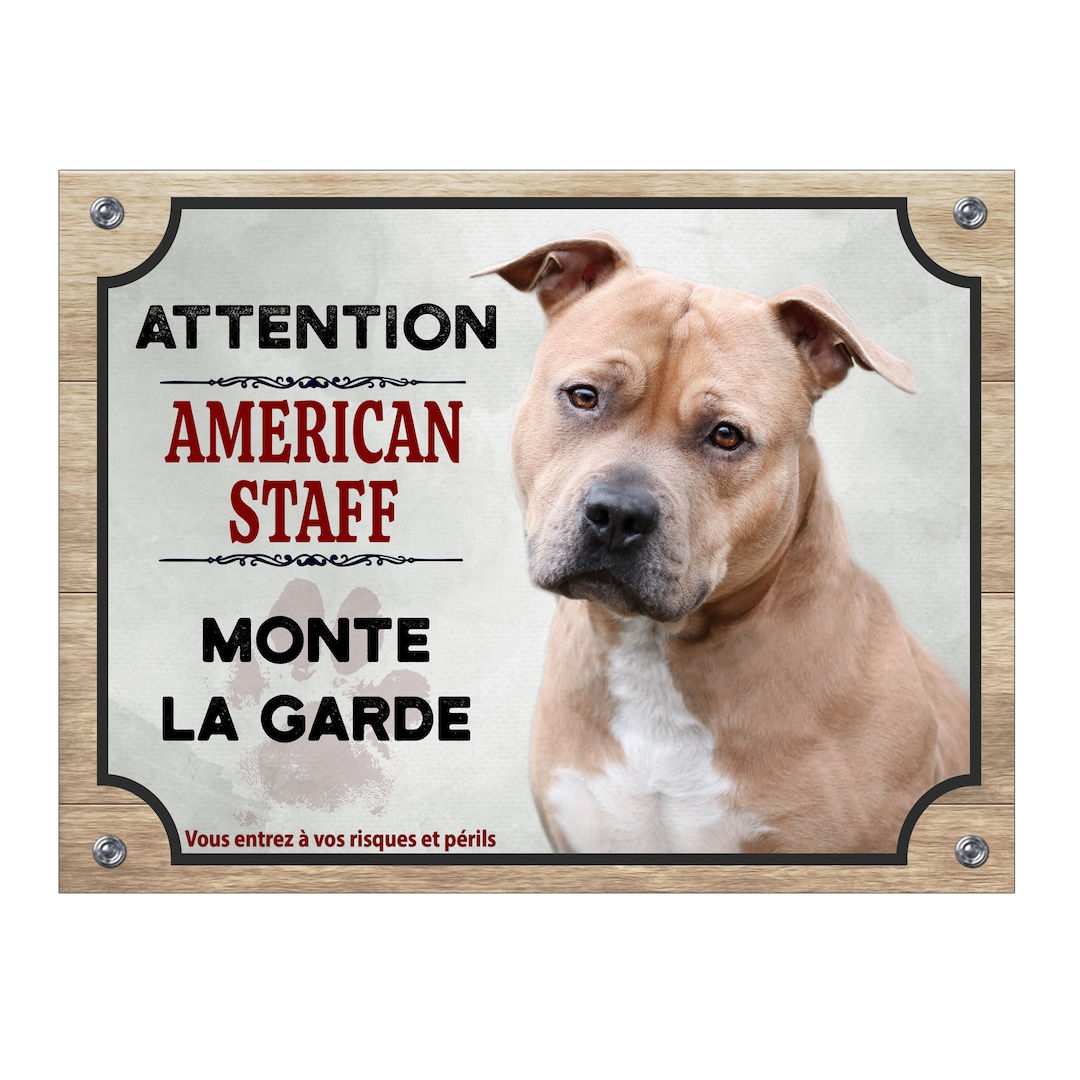 American Staffordshire Terrier Dog Sign Gate Sign Street Signs in ...
