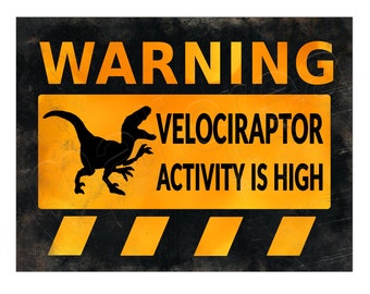 Jurassic Park Danger Sign - Etsy