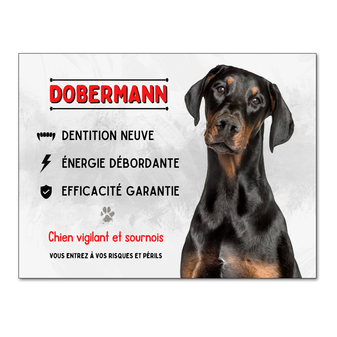 Black and Tan Dobermann Plaque Beware of the Vigilant Dog Panel Keeps ...