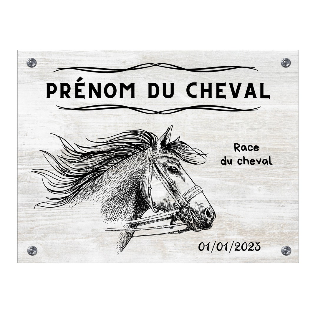Personalized Pony Horse Box Plate Horse Stable Sign Aluminum Saddlery ...