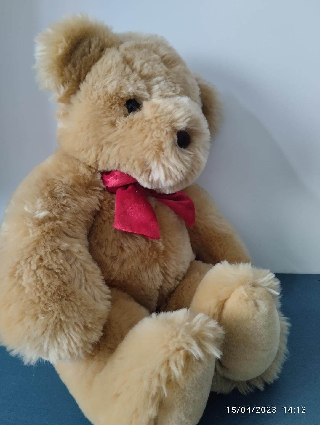 Soft Toy Big Red Teddy Bear With Red Bow Keel Toys Simply Soft Collection Etsy UK