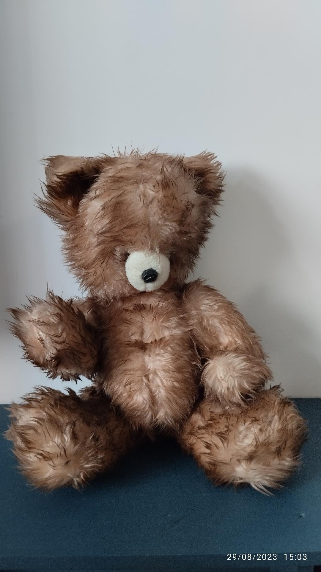 Vintage Poseable Brown Growler Bear - Etsy