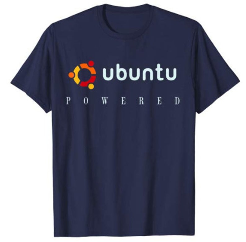 Linux Lover T-shirt Ubuntu Powered Logo Open Source Os. Men Youth Girl ...