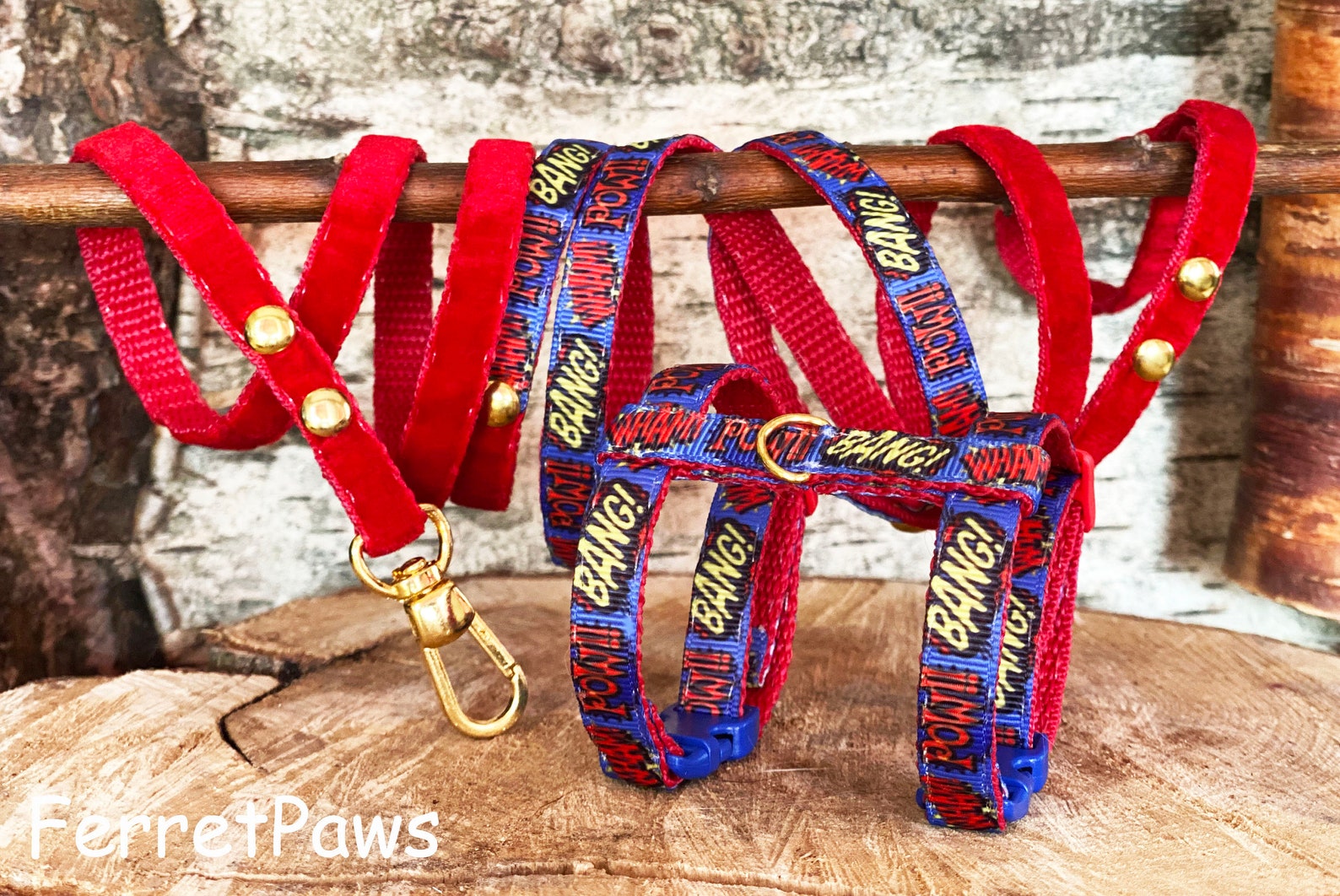 Ferret Harness Set With Leash Bang | Etsy