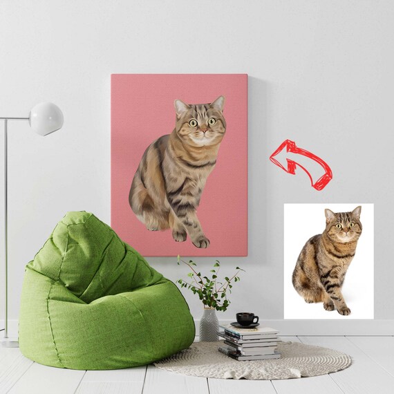 Custom Drawing Cat Full Body Custom Cat Drawing Digital File - Etsy