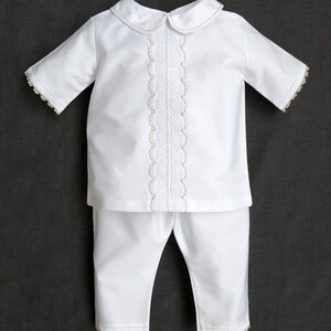 Christening Boy Pants White Baptism Baby Boy Pants Solemn Elegant ...