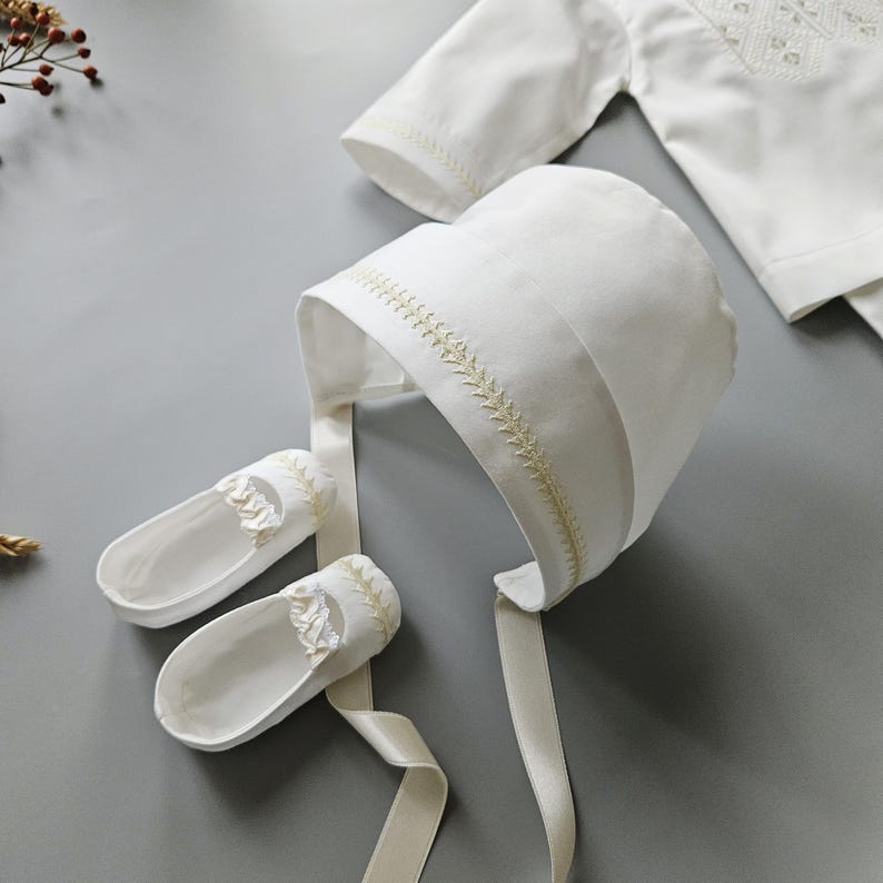 Milky Baby Boy Baptism Suit Soft Cotton Christening Outfit Personalized ...