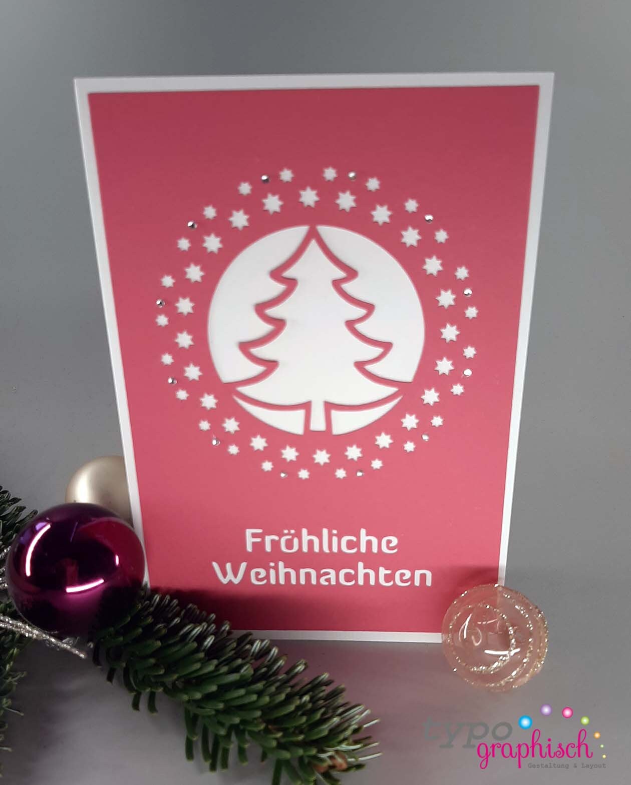 Plotterdatei Weihnachtskarte Tannenbaum - Etsy.de