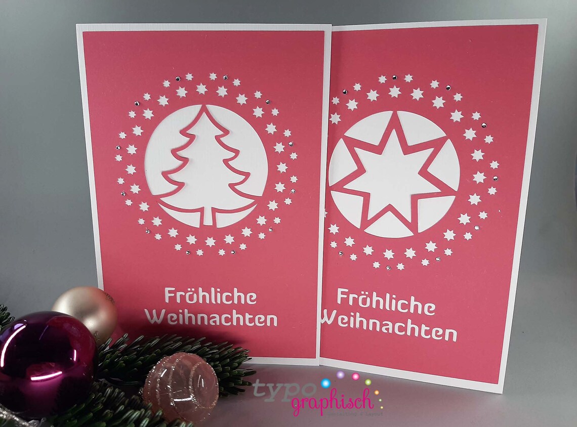 Plotterdatei Weihnachtskarte Tannenbaum - Etsy.de