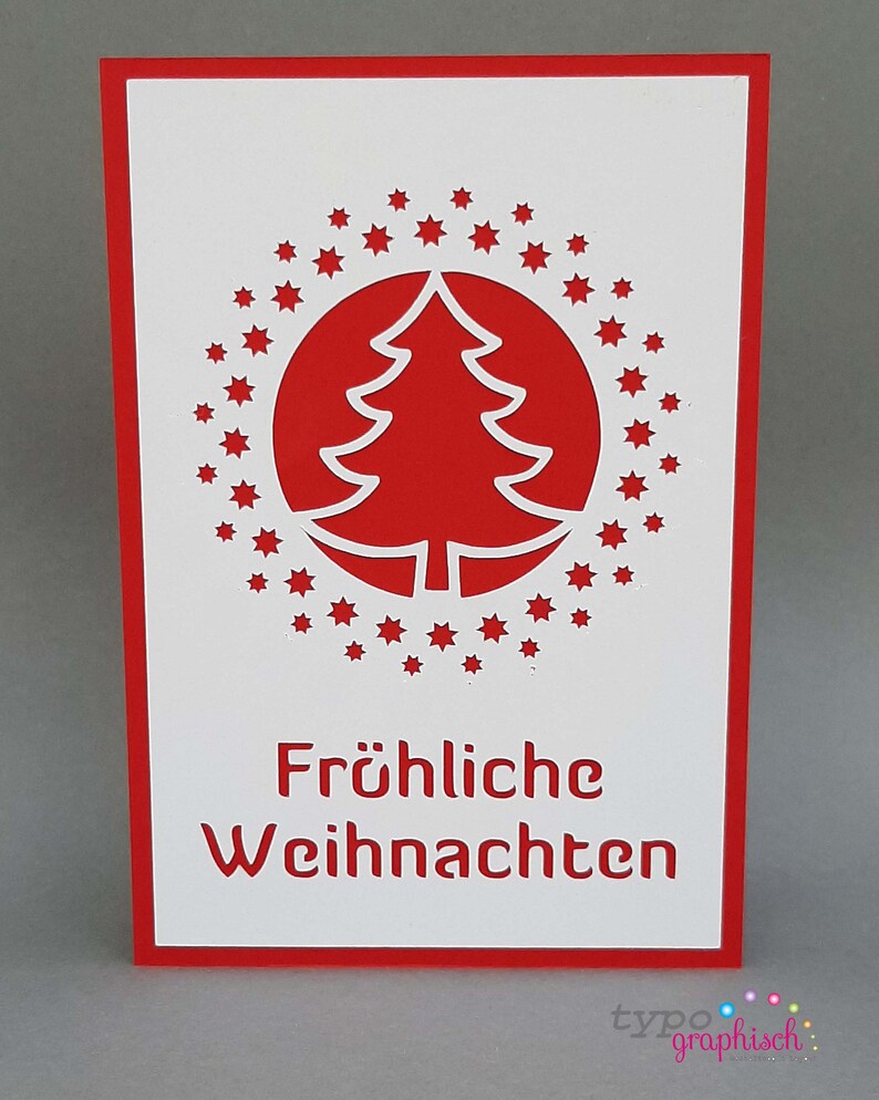 Plotterdatei Weihnachtskarte Tannenbaum | Etsy