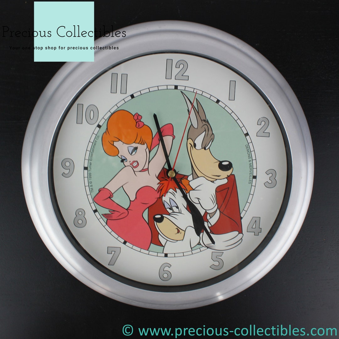Extremely Rare! Vintage Wolf, Droopy and Red Clock. Collectible. Turner ...