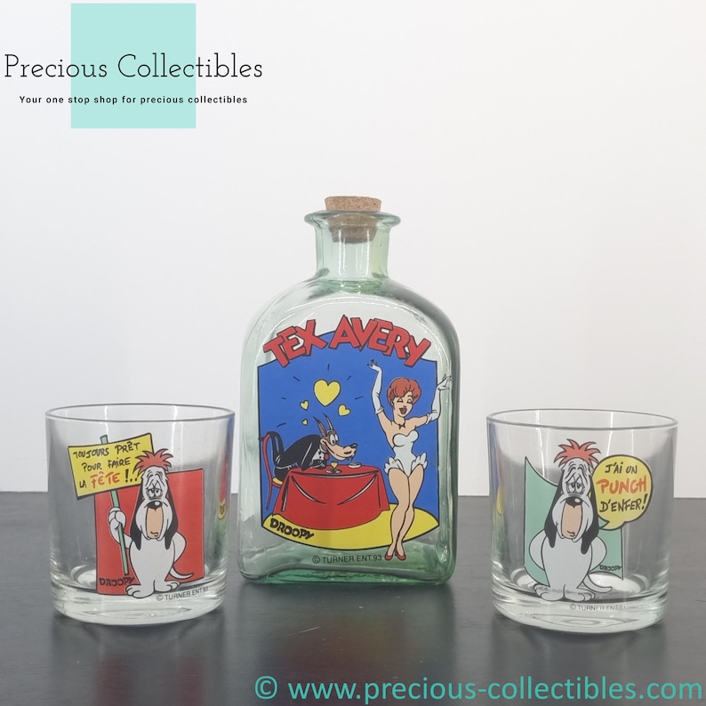 Extremely Rare! Vintage Tex Avery Glass Caraf Set. Made in 1993. A ...
