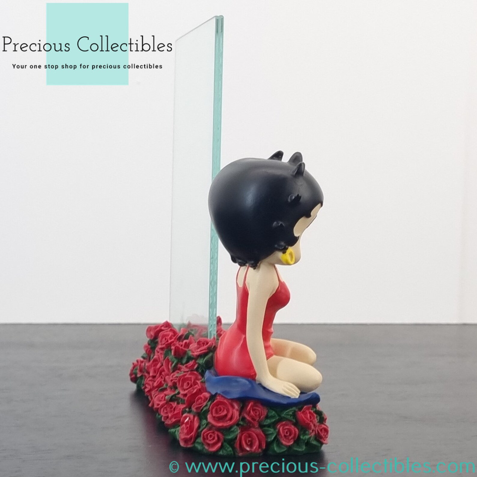 Extremely Rare Vintage Betty Boop on a Bed of Red Roses Collectible ...