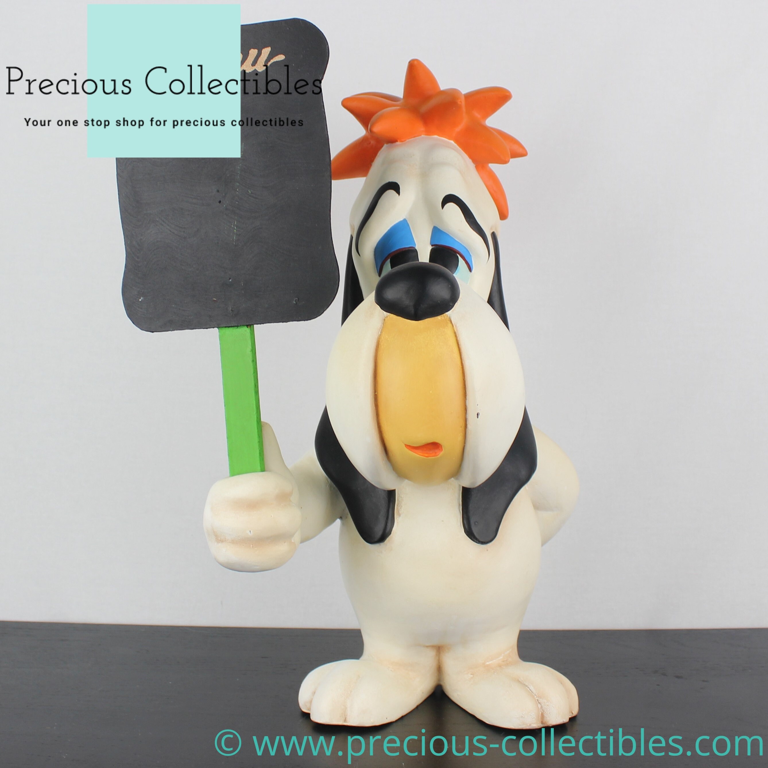 Extremely Rare Vintage Droopy Statue. Holding a Menubord chalkboard ...
