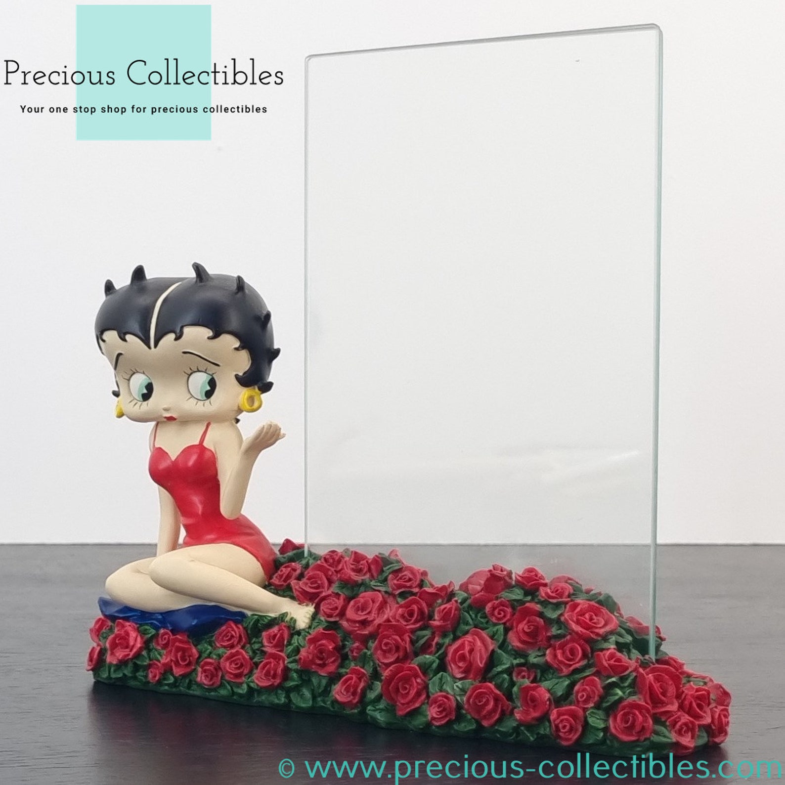 Extremely Rare Vintage Betty Boop on a Bed of Red Roses Collectible ...