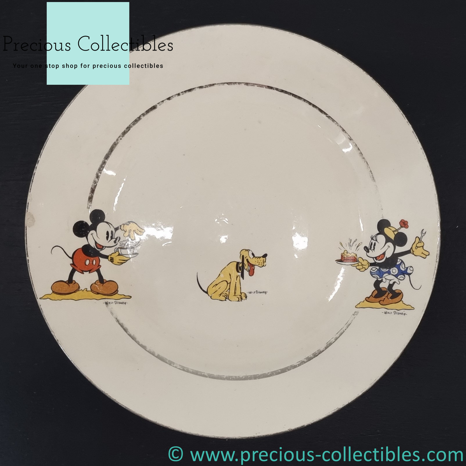 Extremely Rare! Antique Mickey Mouse and Minnie Mouse Dinner Plate From ...
