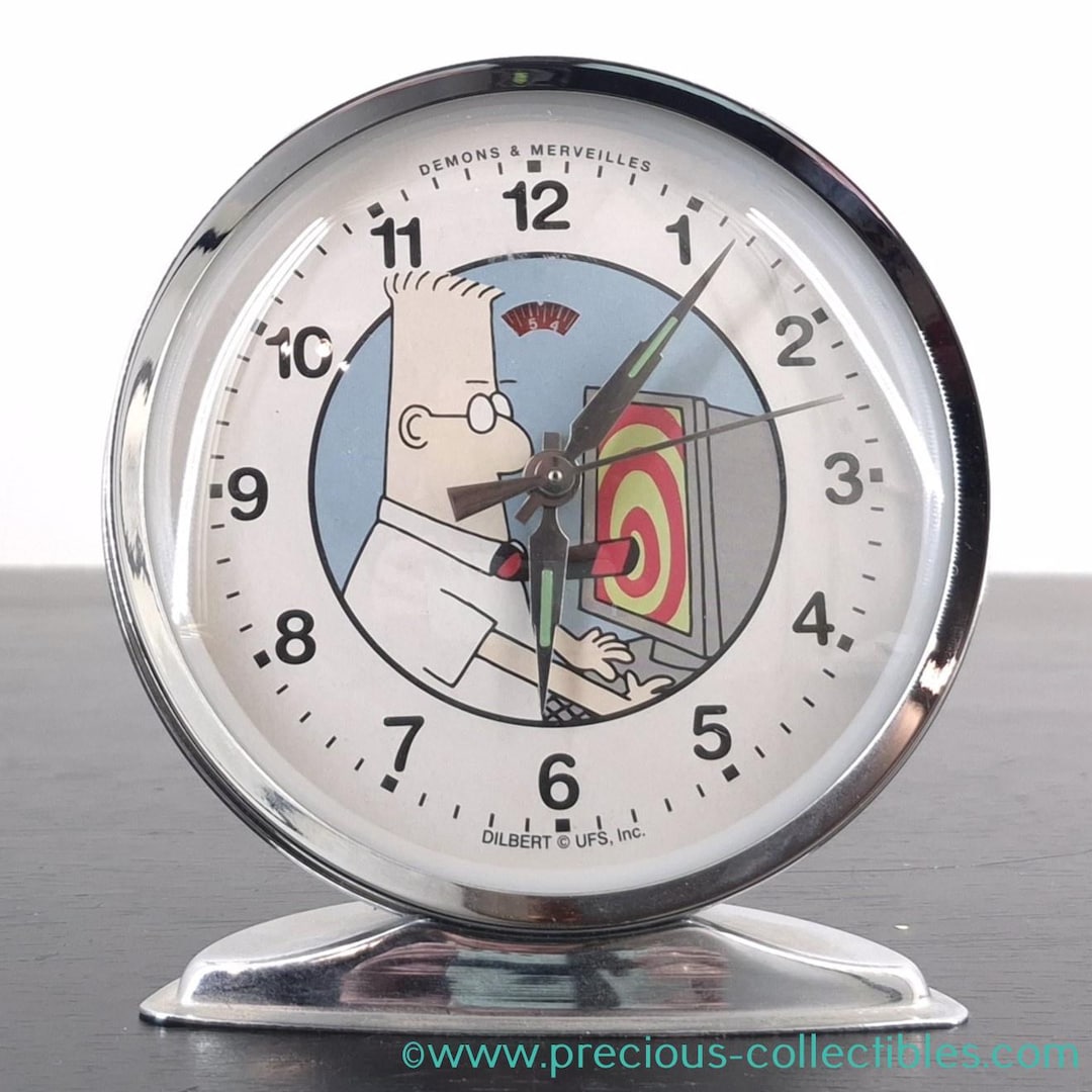 Extremely Rare! Vintage Dilbert Alarm Clock. Retro Alarm Clock. Buy Now. Free Global Shipping ...