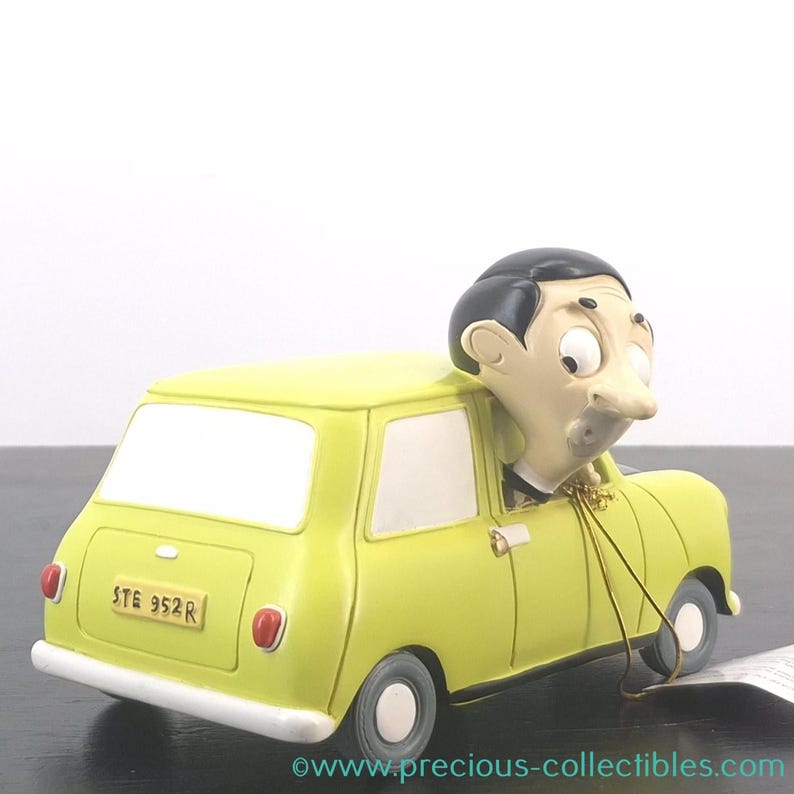 Extremely Rare! Vintage Mr Bean Driving a Green Car Statue Made of High ...