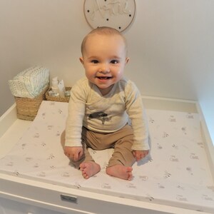 BABY CHANGING MAT, Safari Animals Print Anti Roll Wedge Diaper Changing ...