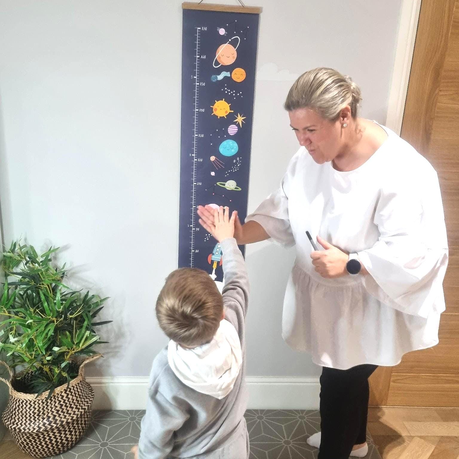 Space Height Chart for Kids – Canvas Growth Chart, Nursery Wall Ruler ...