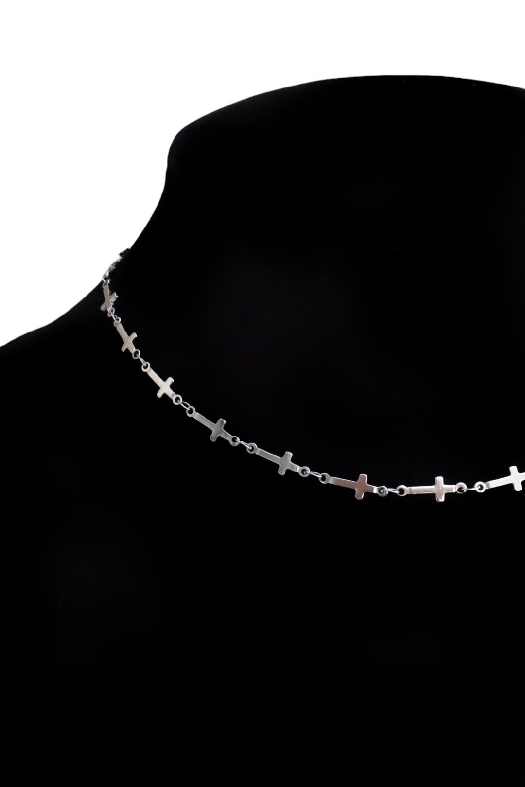 Cross Chain Necklace, Little Cross Necklace, Cross, Stainless Steel ...