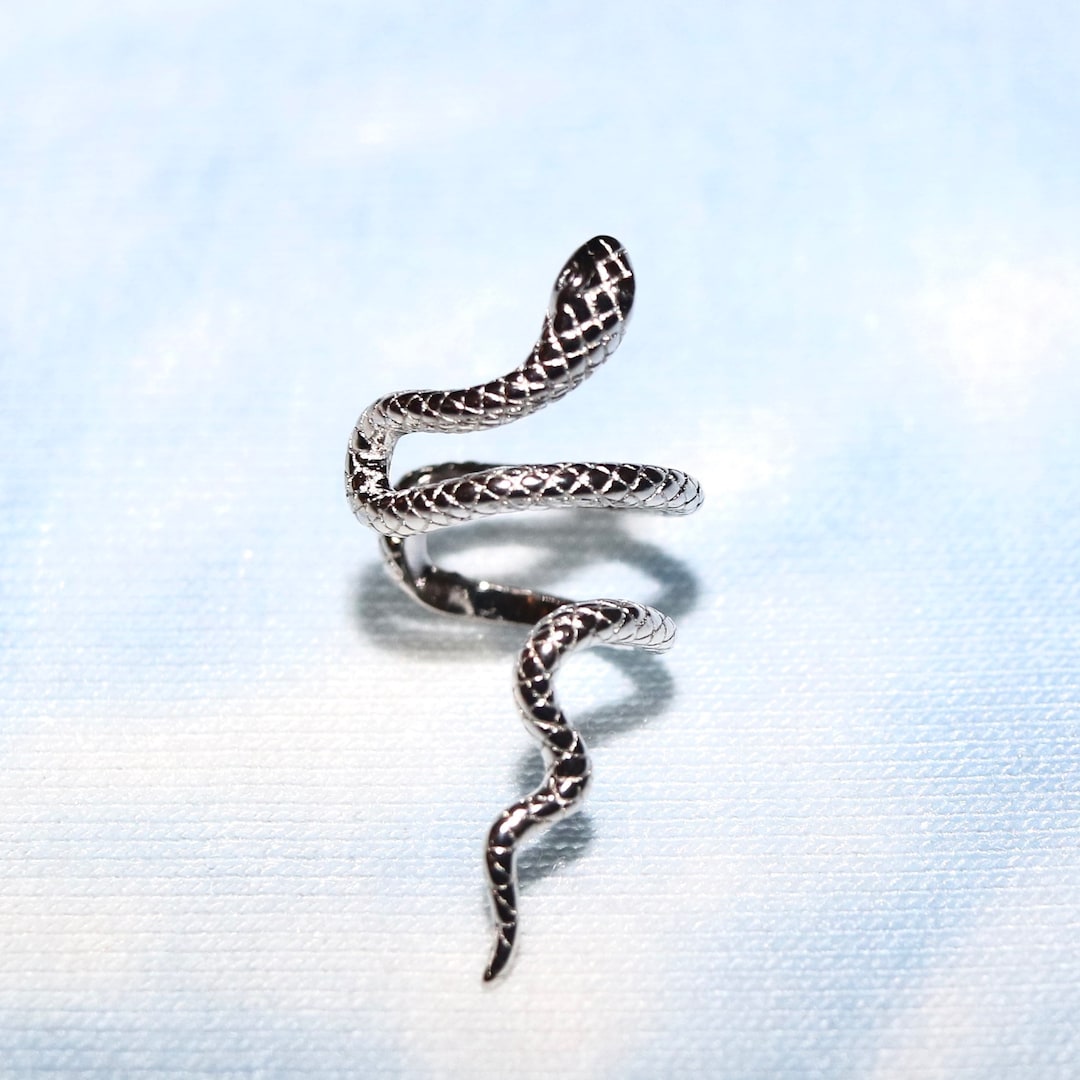 Snake Ear Cuff Ear Wrap Sterling Silver Snake Ear Cuff 925 Silver Snake ...