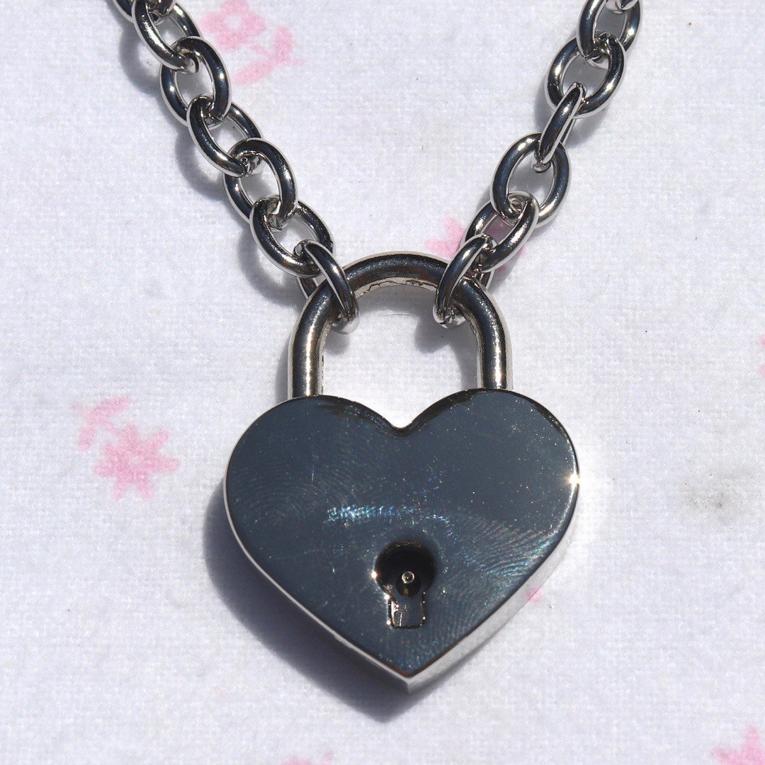 Heart Lock and Chain - Etsy