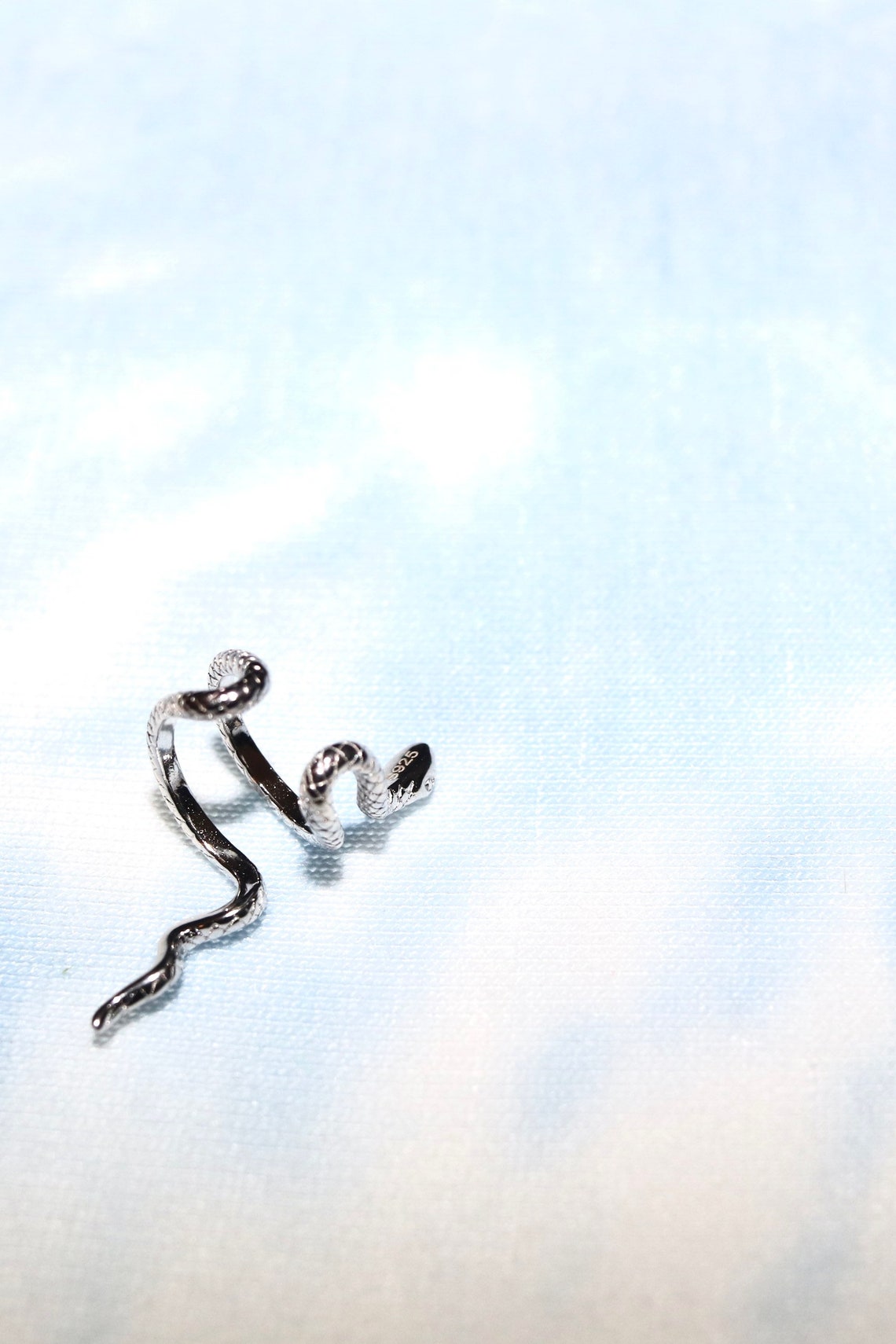 Snake Ear Cuff Ear Wrap Sterling Silver Snake Ear Cuff 925 - Etsy