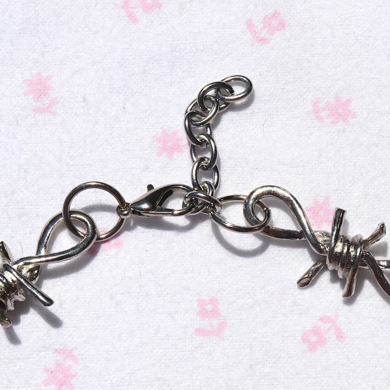 Barbed Wire Choker Chain Necklace Etsy