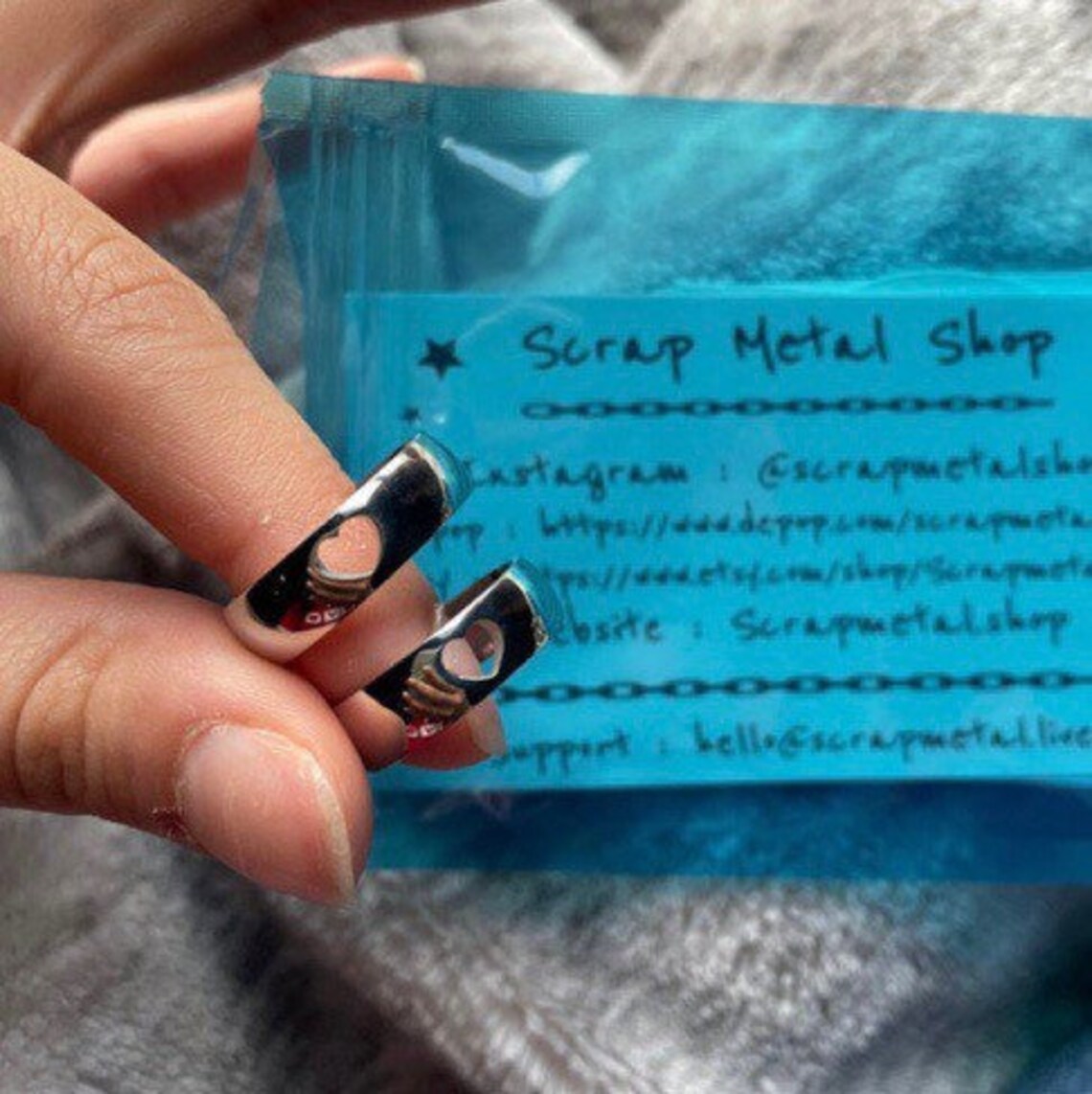 Matching Couple Heart Rings Anniversary Gifts Partners Husband | Etsy