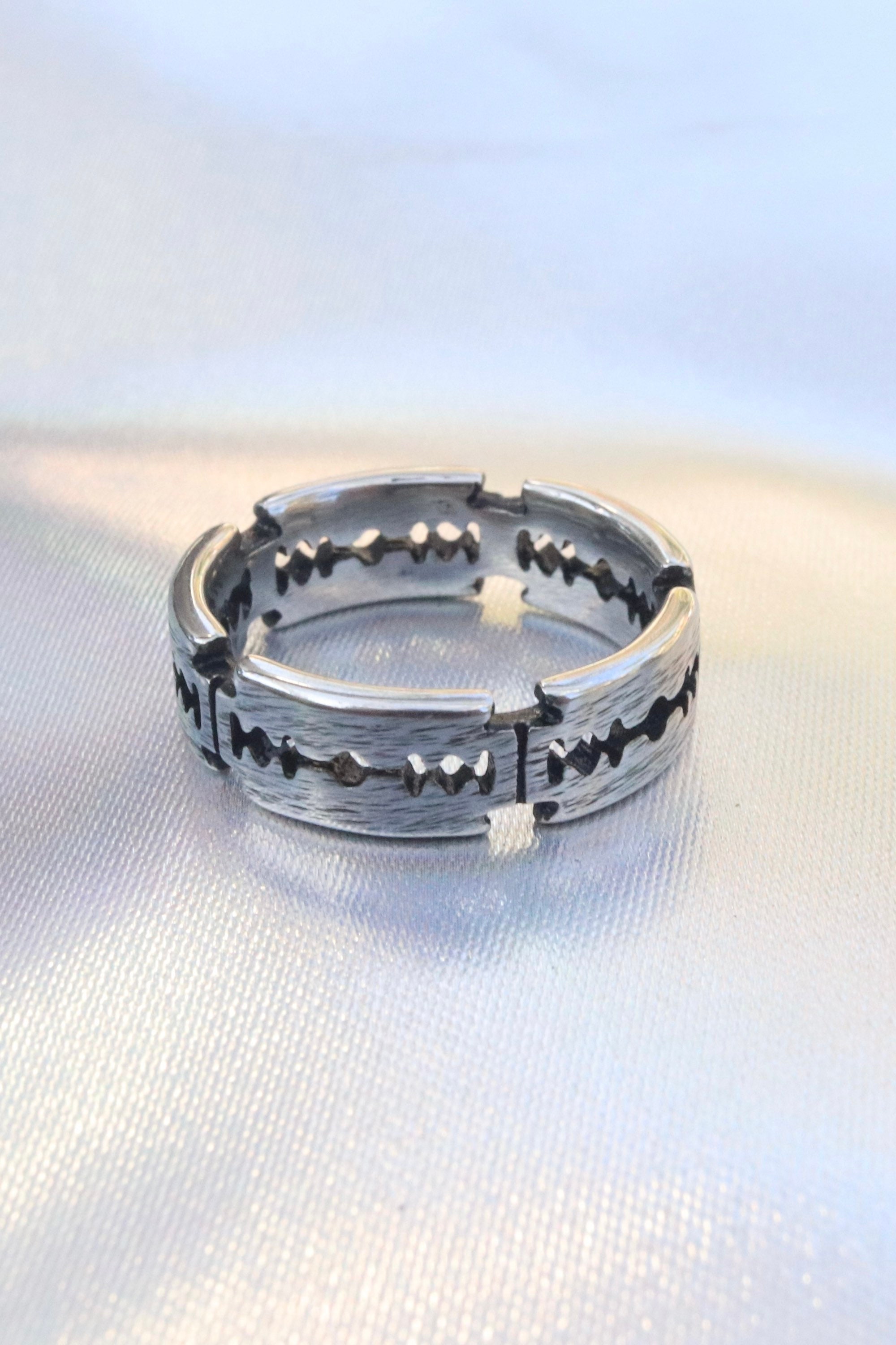 Rounded Razor Blade Ring Razor Sharp Ring Stainless Steel | Etsy