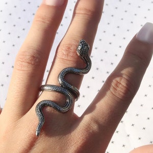 Python Snake Ring Long Ring Stainless Steel Python Ring Large - Etsy
