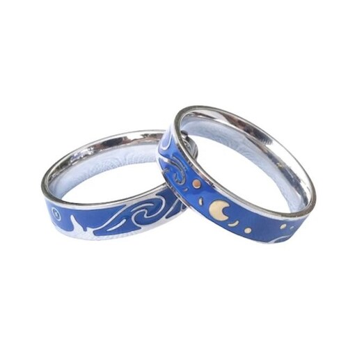 Matching Yin Yang Rings Couple Rings Anniversary Unique for | Etsy