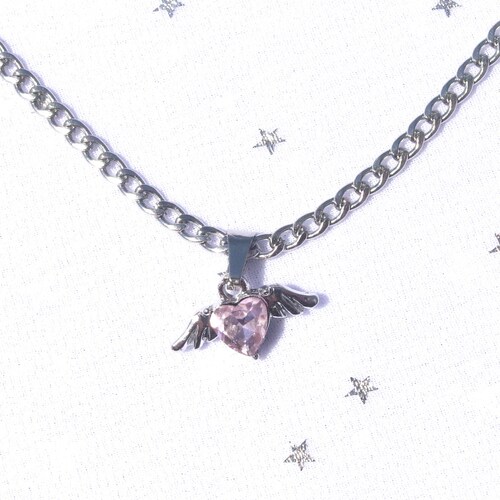 Baby Black or Red Stainless Steel Curb Chain Devil Necklace - Etsy