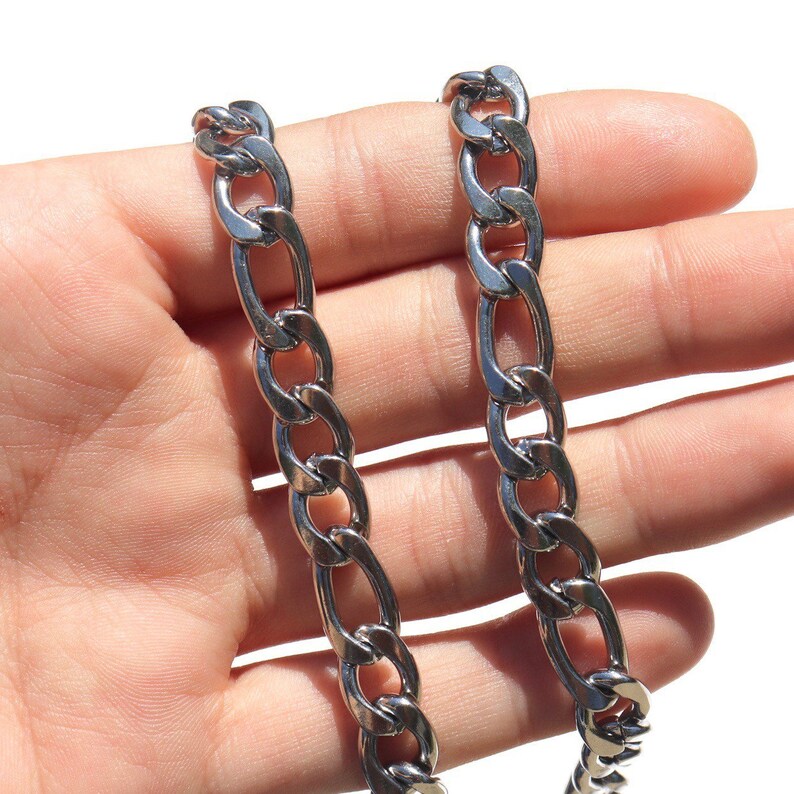 Thick Figaro Stainless Steel Thick Layering Chain Unique - Etsy