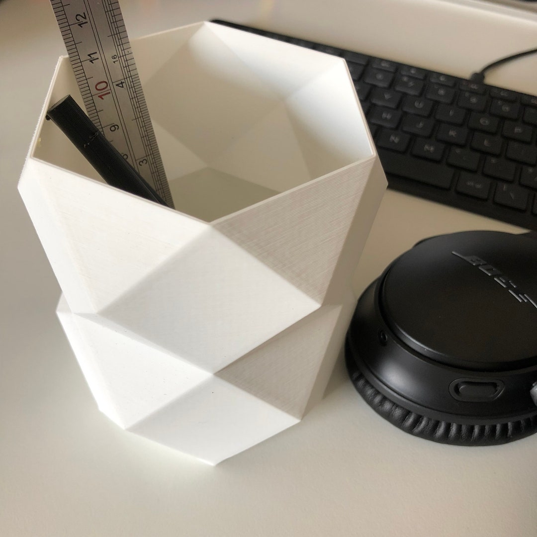 Minimalist 'oracle' Pen Pot | Unique Pen Holder | Modern Office Decor ...