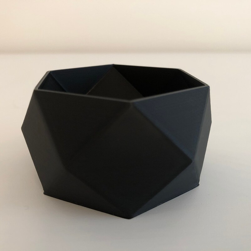 White Geometric Pot - Etsy