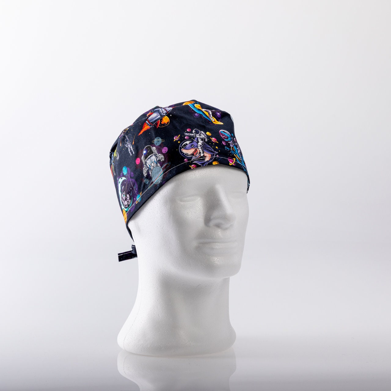 Surgical Cap Black Space Fantasy & Pattern - Etsy