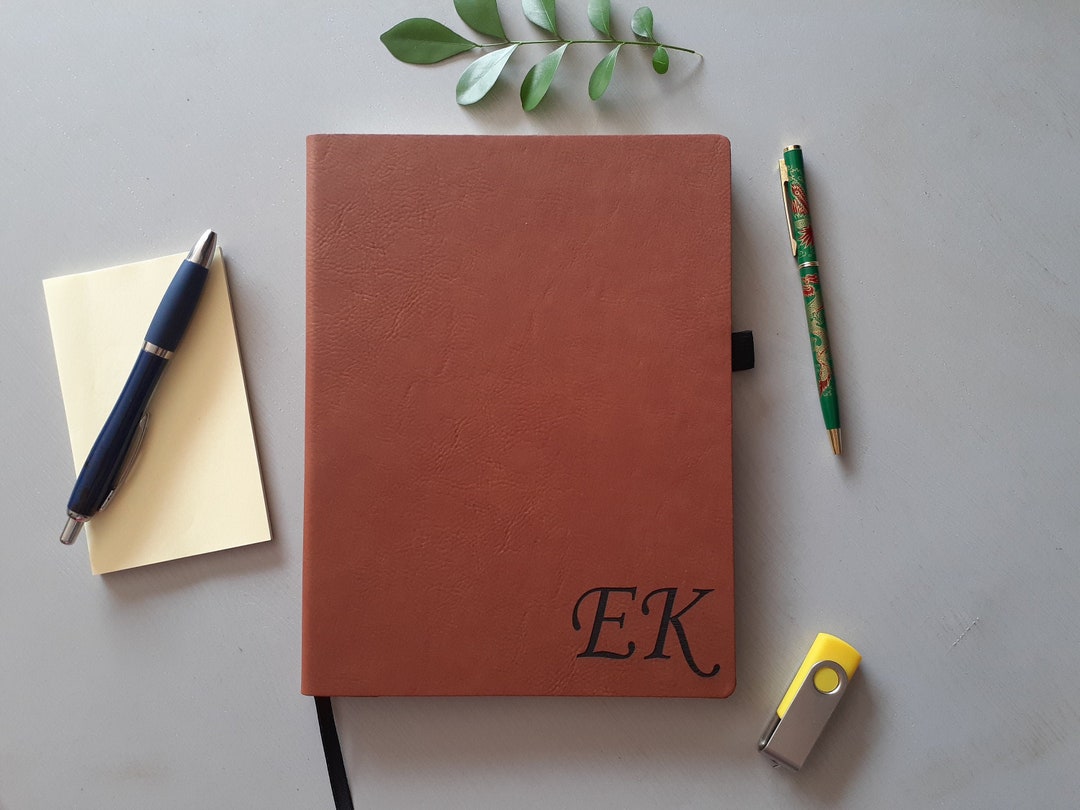 Personalized Notebook Engraved Rawhide Leather Journal, Custom Lined ...