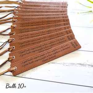 BULK Bookmark Your Logo Here Custom Favor Wedding Favour Leatherette ...